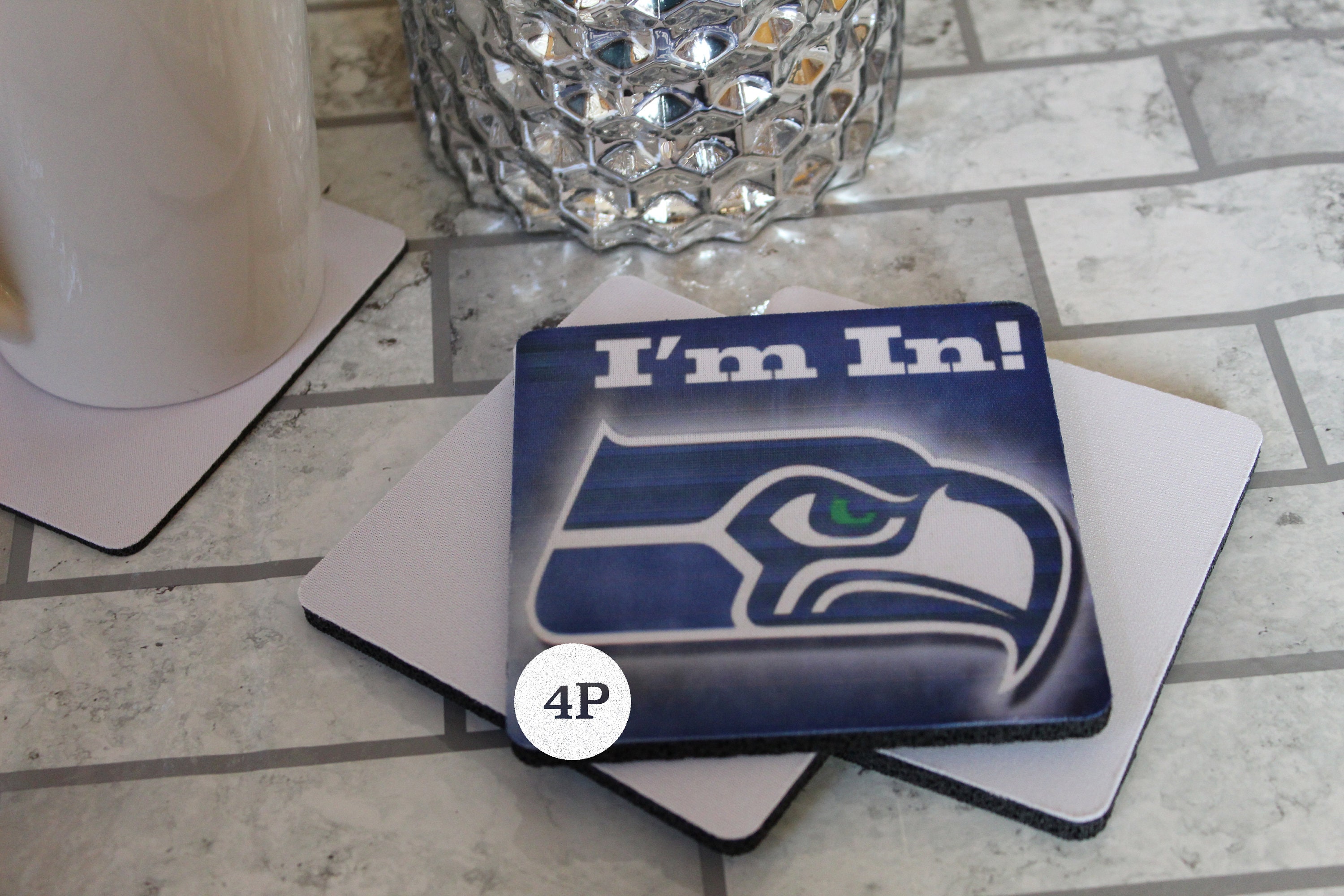 Personalized Coasters & Mousepads/ Seattle Seahawks I'm - Etsy UK