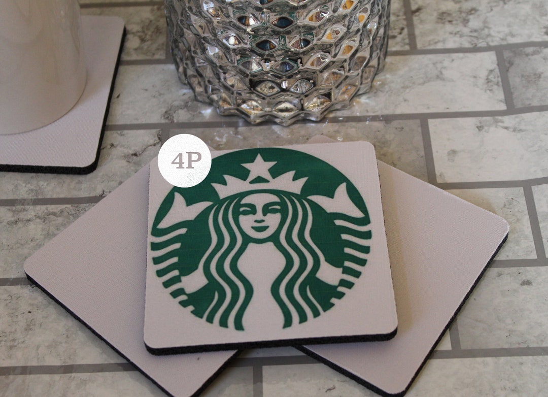 Personalized Coasters & Mousepads/starbucks/round/circle - Etsy