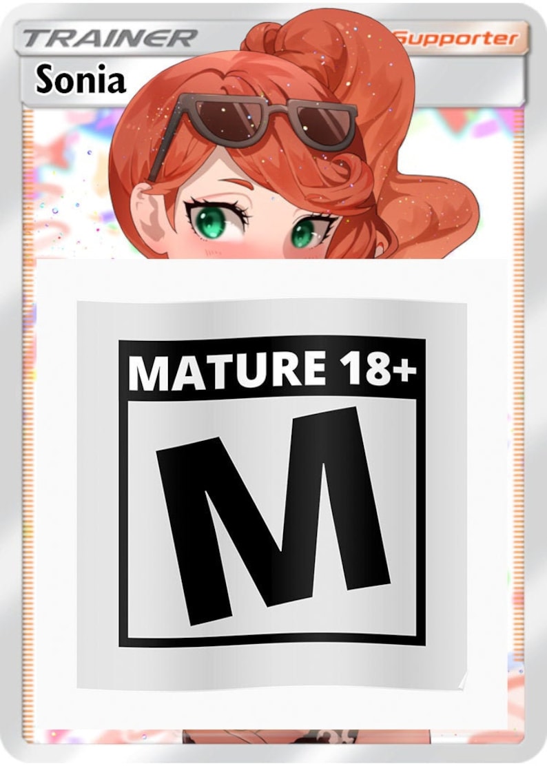 Full Art Holographic Pokemon Orica Custom Waifu Card Sonia | Etsy