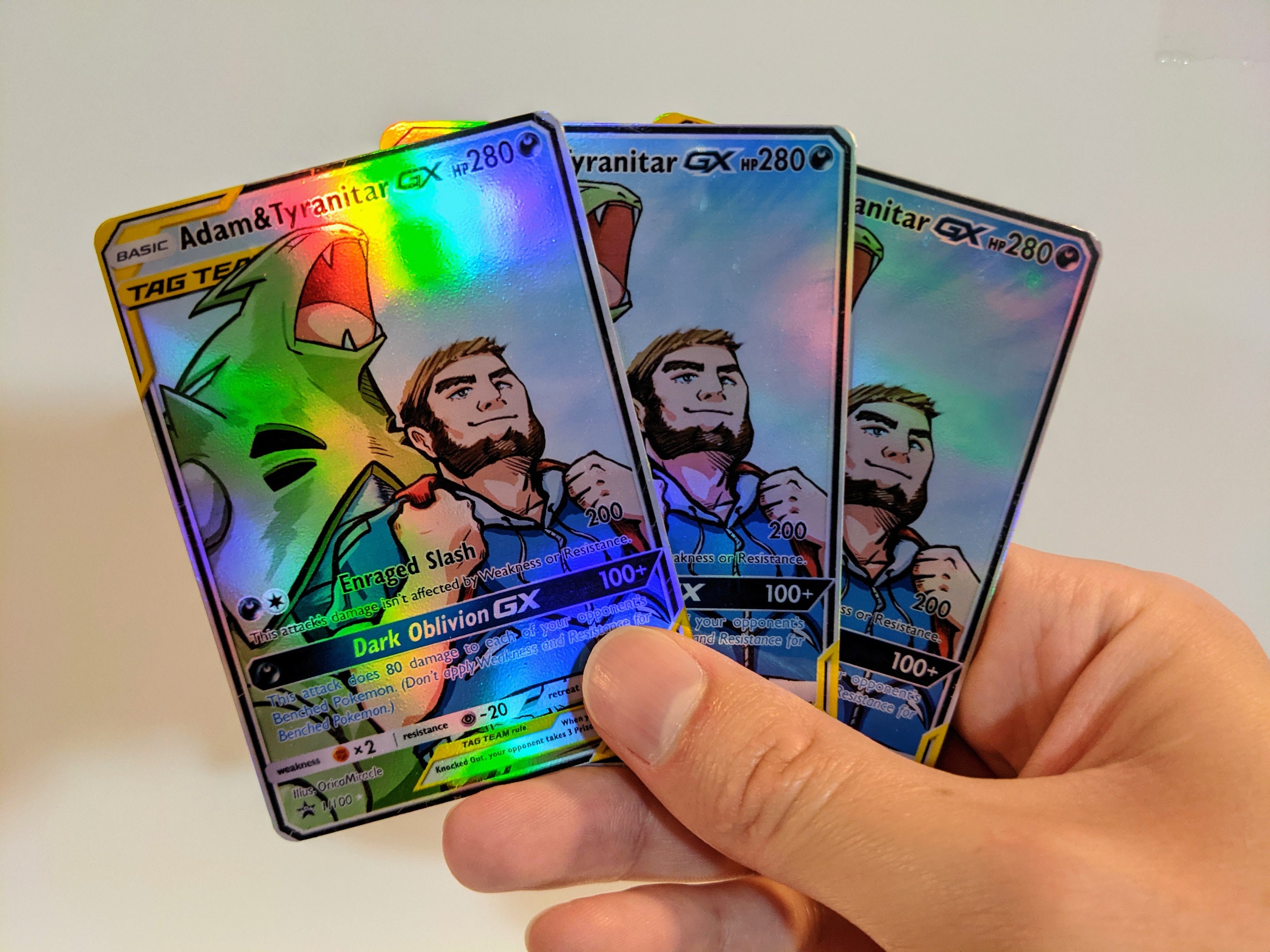 Full Art Holographic Pokemon Orica Custom Card Custom Image - Etsy