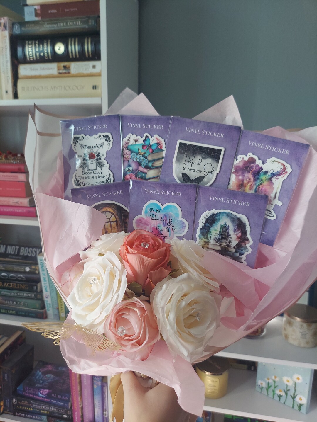 Sticker Bouquet, Valentine Stickers, Vinyl Waterproof Kindle Stickers ...