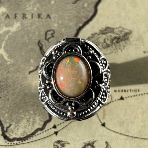 Opal Goth Rings - Etsy