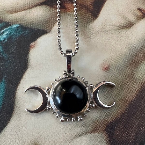 Triple Moon Necklace - Etsy UK