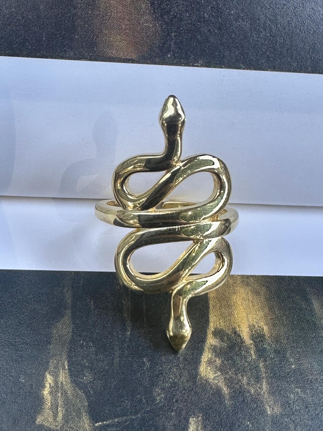 Two-headed Snake Adjustable Ring | Sterling Silver 925K - Etsy