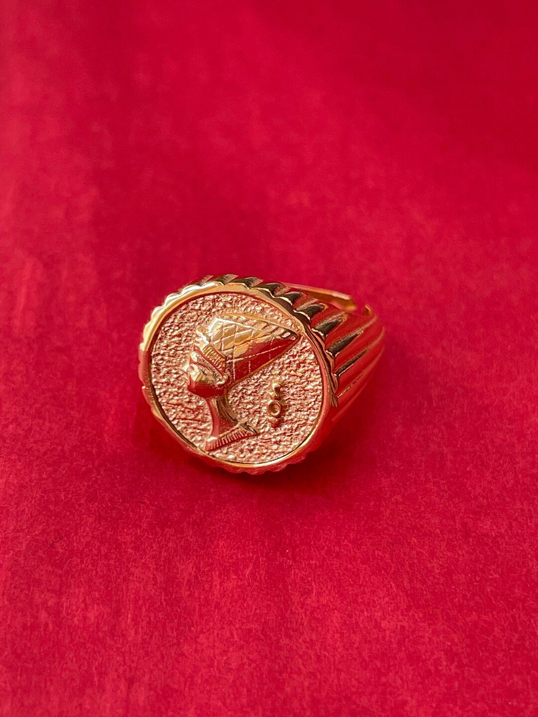 14K Gold Filled Nefertiti Coin Ring: Handcrafted Sterling Silver ...
