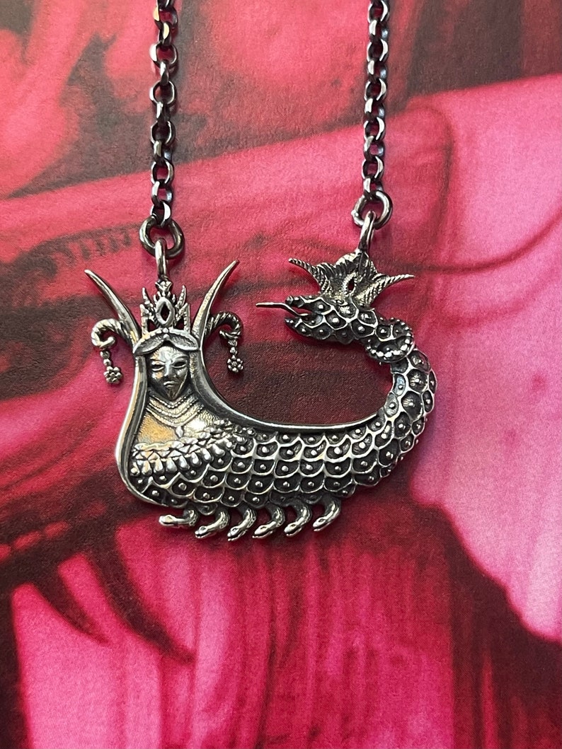 GOLD SHAHMARAN Queen of Snakes goddess Sterling Silver 925K - Etsy