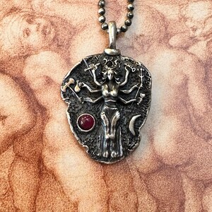 HECATE GODDESS of WITCHCRAFT Moonstone Talisman Handcrafted Silver ...