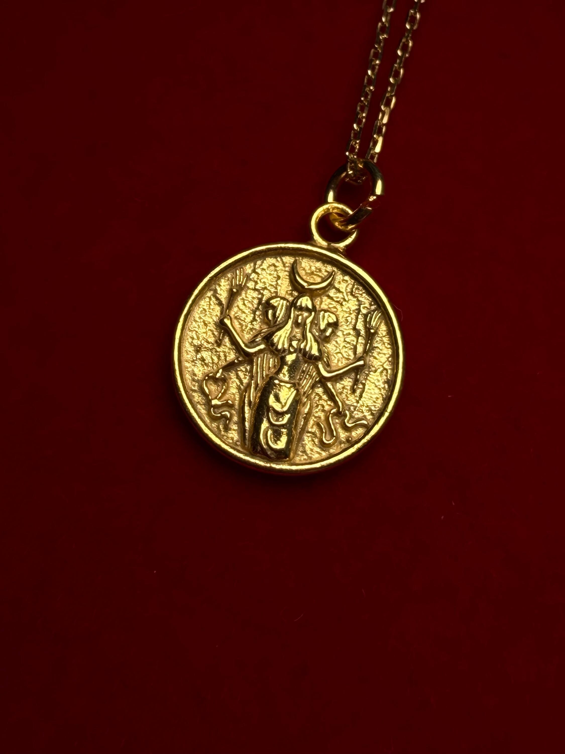 HECATE Triple Goddess Sterling Silver 925K Handcrafted Coin Necklace ...