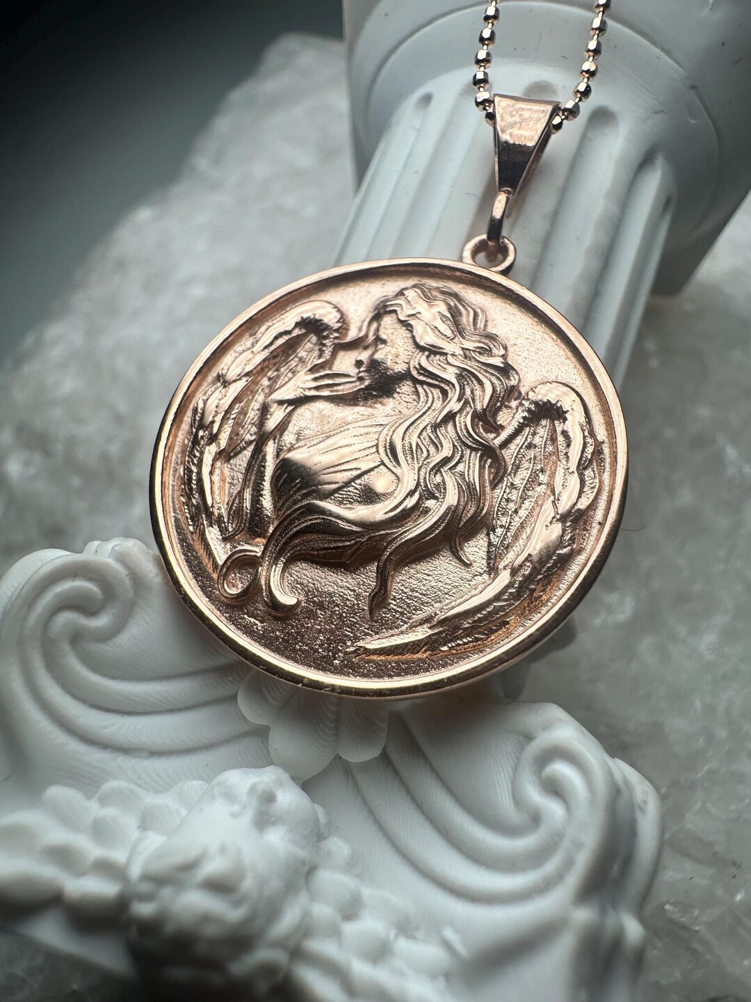 LILITH GODDESS Sterling Silver 925K Handcrafted Coin Necklace With ...