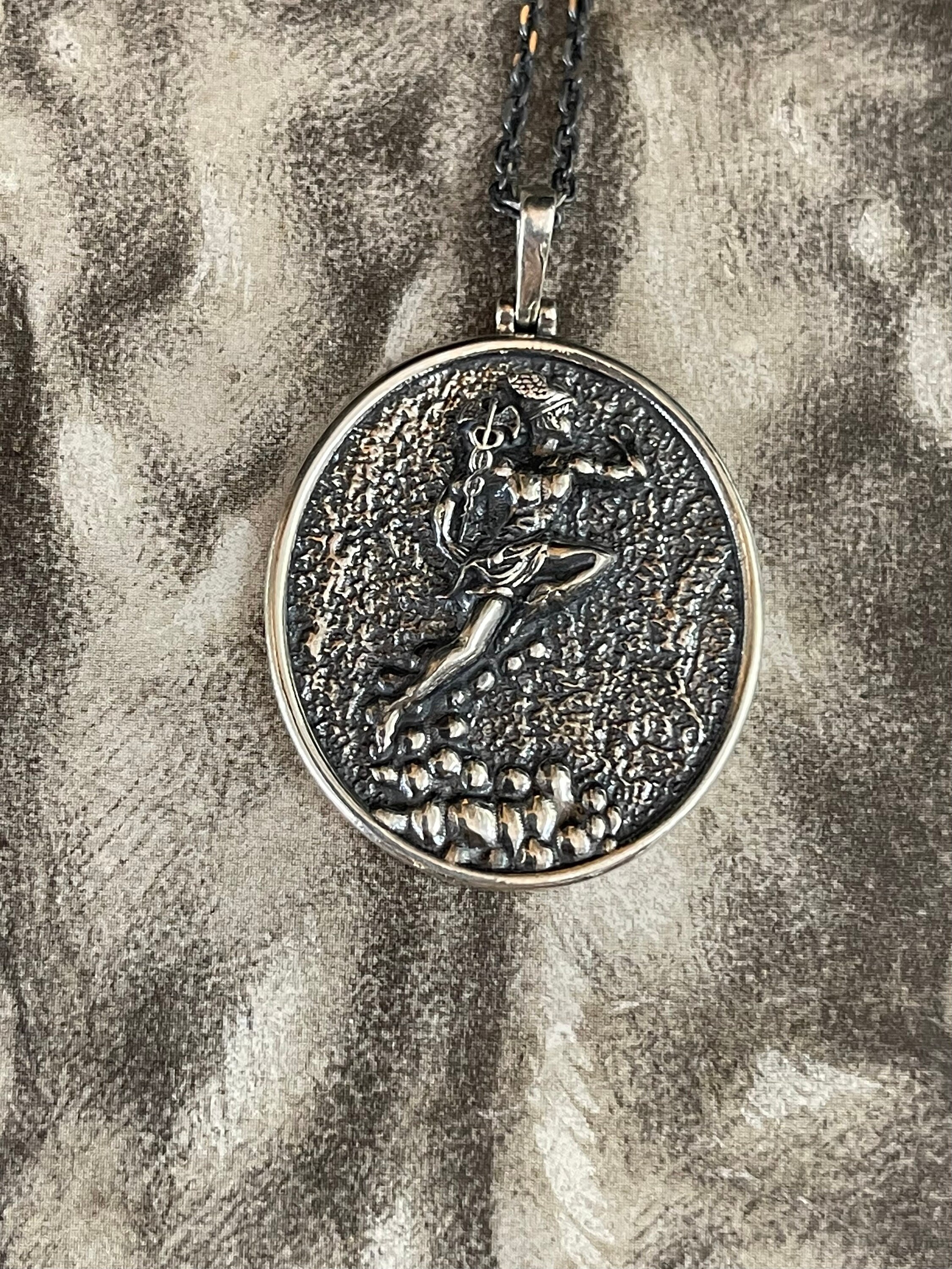 HERMES GOD Sterling Silver Necklace. Greek Mythology Jewelry. Unisex - Etsy
