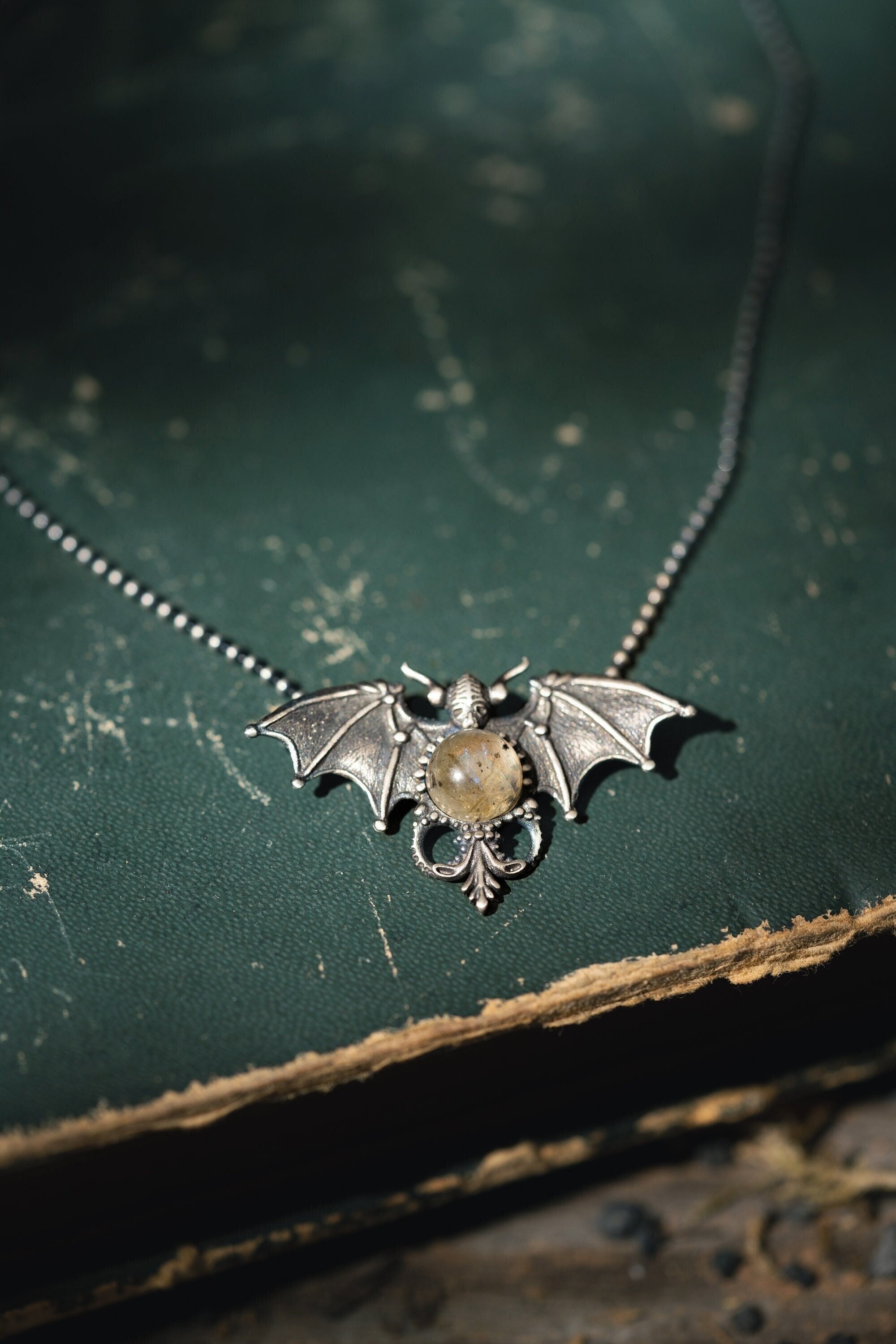 Bewitched by Bats: Gemstone Winged Elegance - Etsy