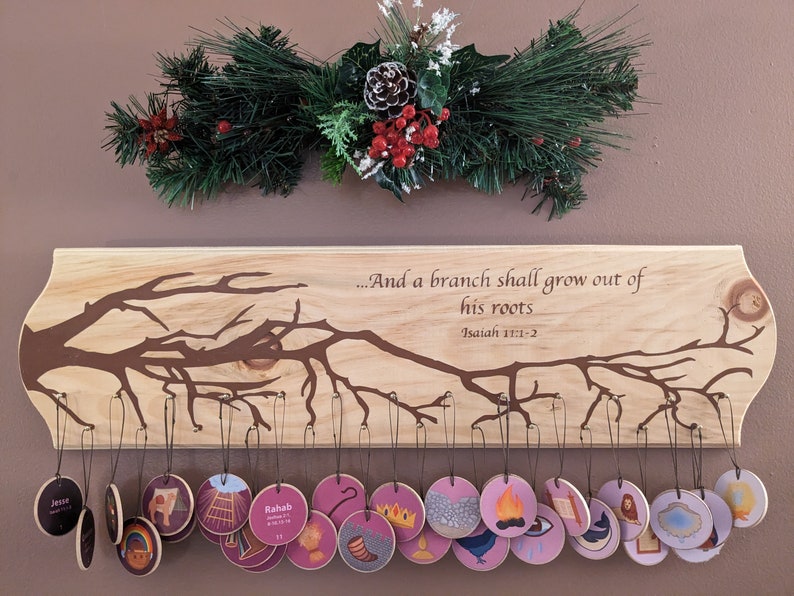 Jesse Tree Ornament Wall Hanger large - Etsy