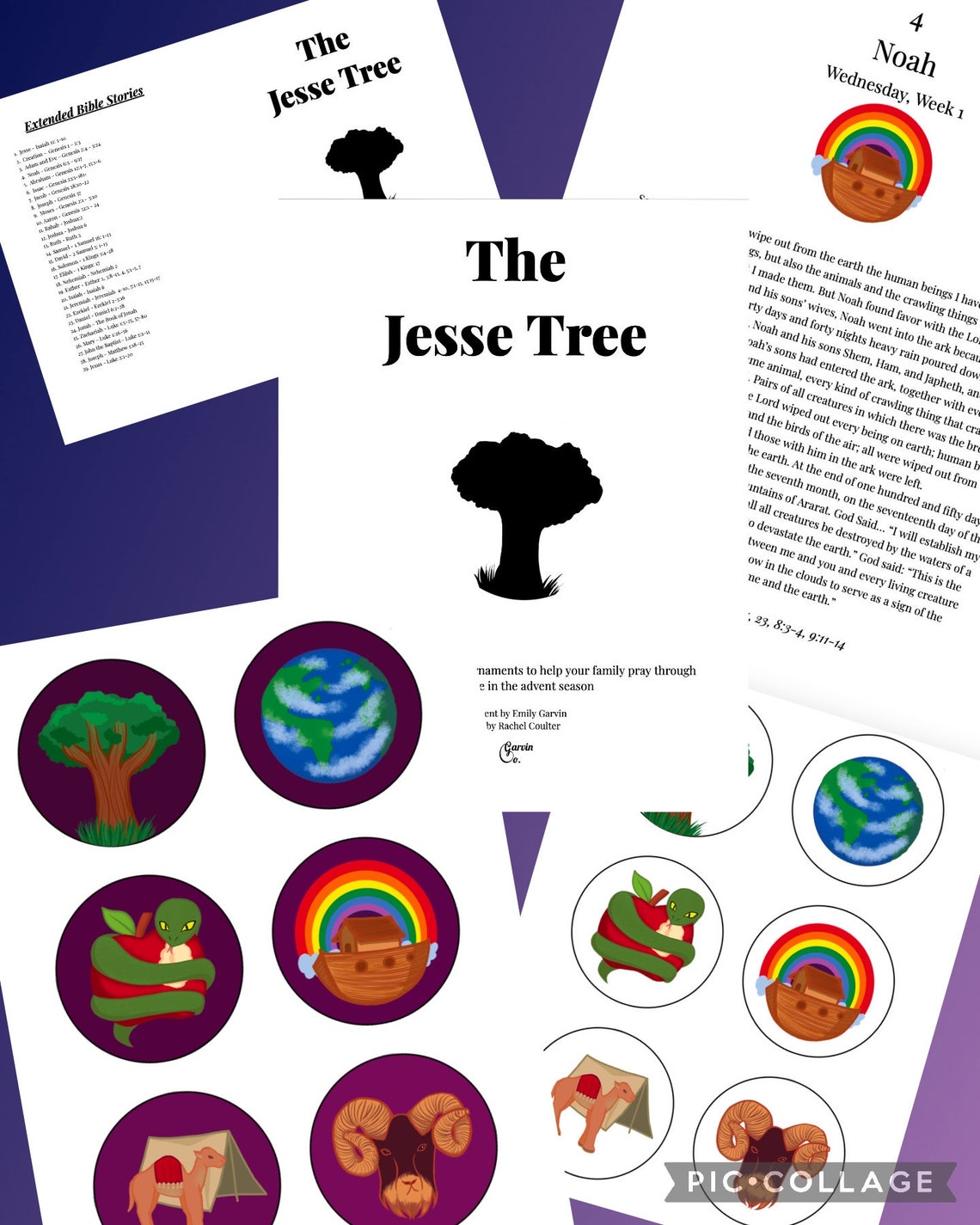 Jesse Tree Advent Download Ornaments and Booklet - Etsy