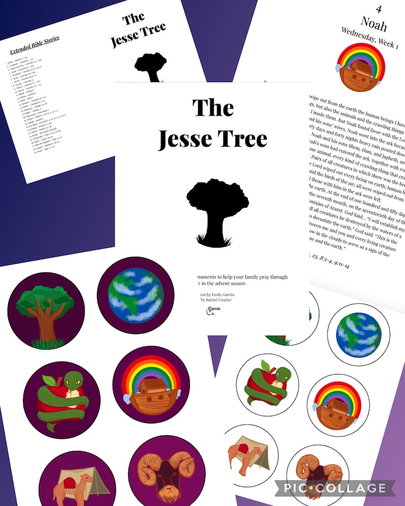 Jesse Tree Advent Download Ornaments and Booklet - Etsy