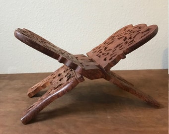 Carved wood stand | Etsy