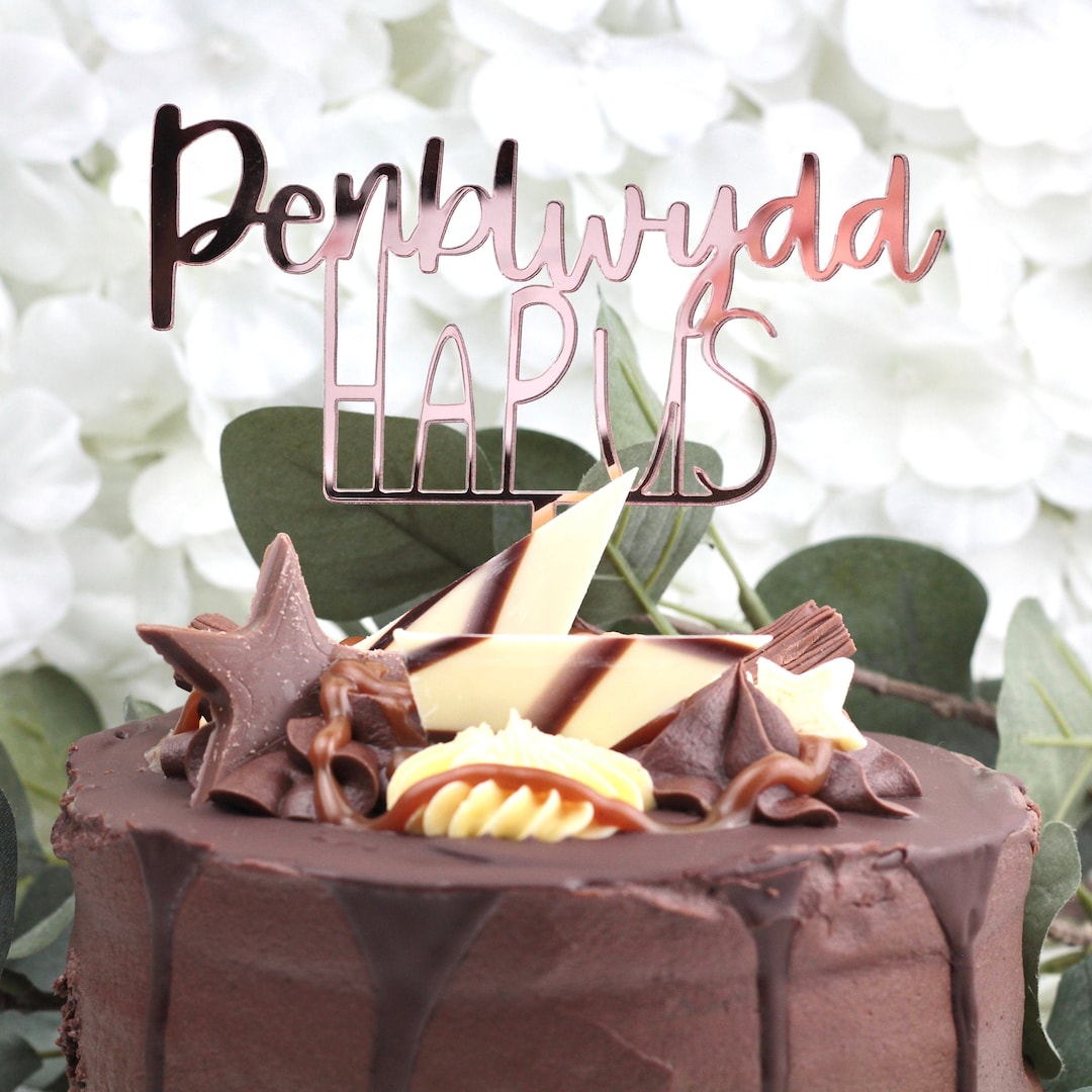 Penblwydd Hapus Cake Topper, Cake Topper Penblwydd Hapus, Penblwydd ... Penblwydd Hapus Cake Topper, Cake Topper Penblwydd Hapus, Penblwydd ...