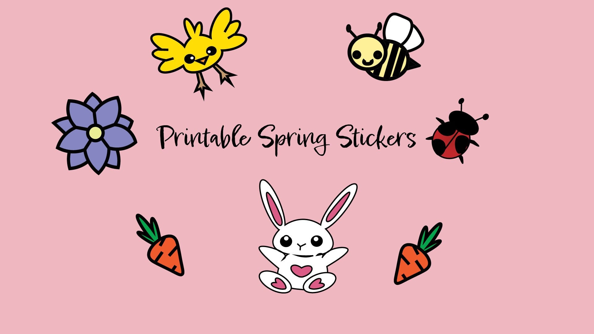 Printable Spring Stickers - Etsy