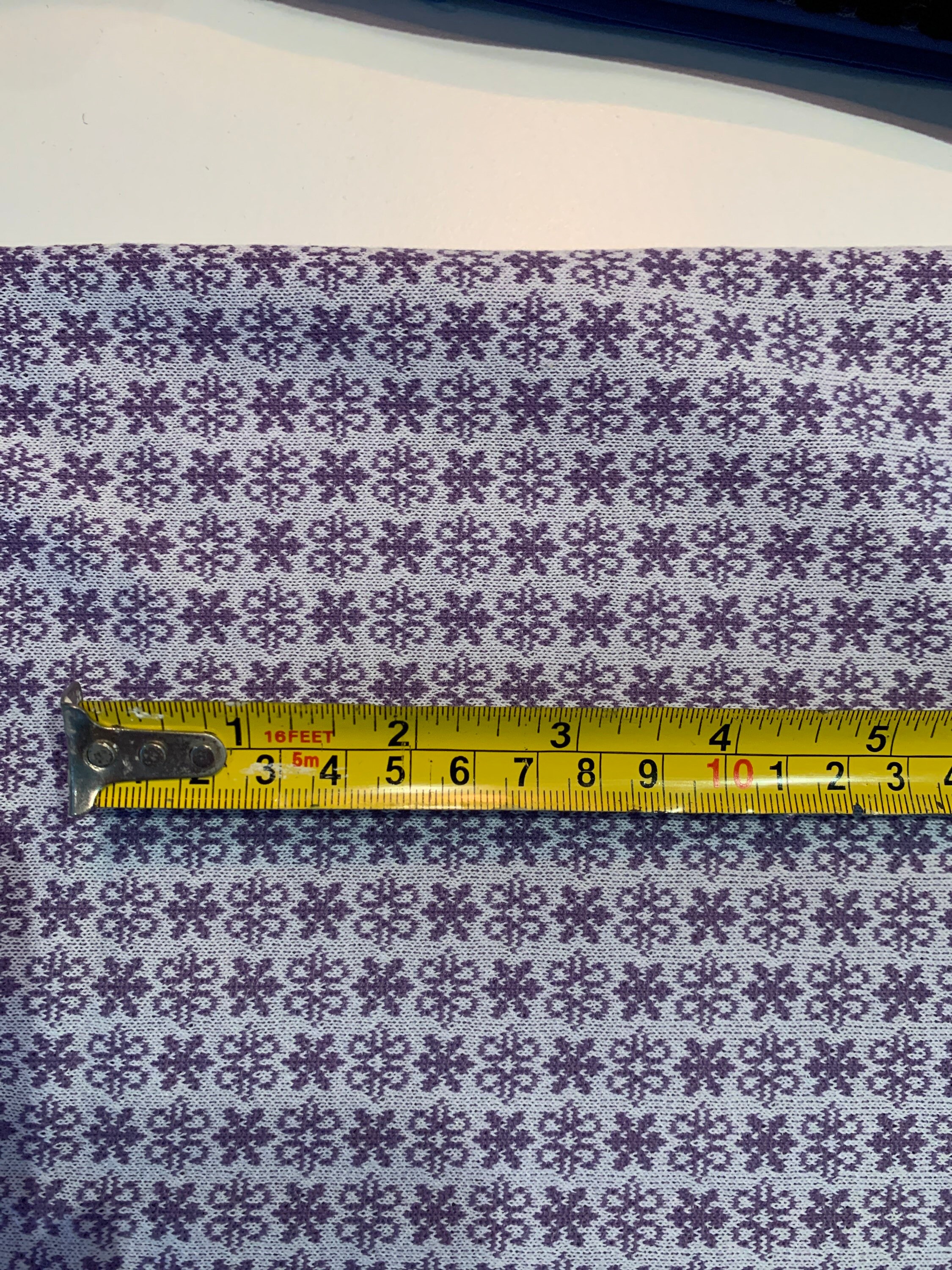 Very Cute 1970s Purple Knit Fabric Piece 64cm Wide X - Etsy
