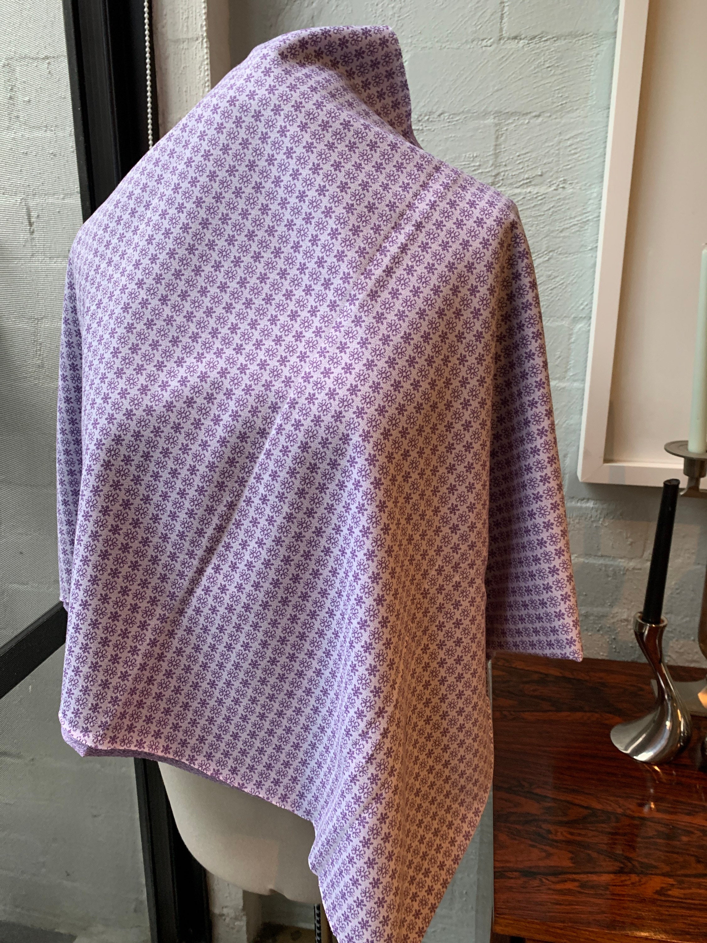 Very Cute 1970s Purple Knit Fabric Piece 64cm Wide X - Etsy