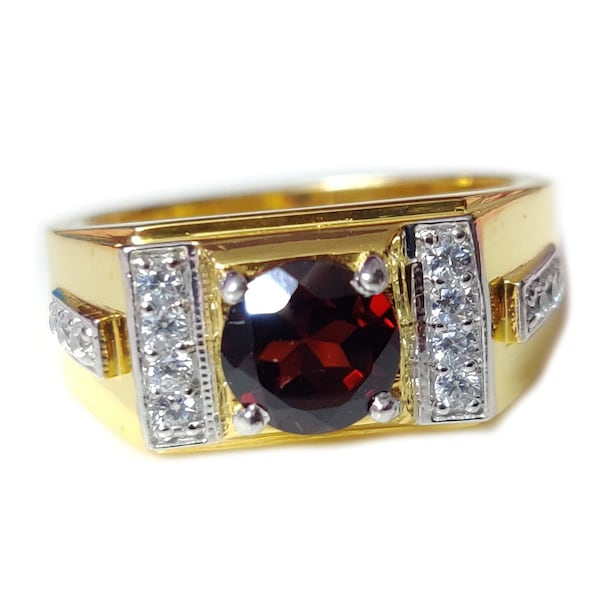 Mens Garnet Ring - Etsy