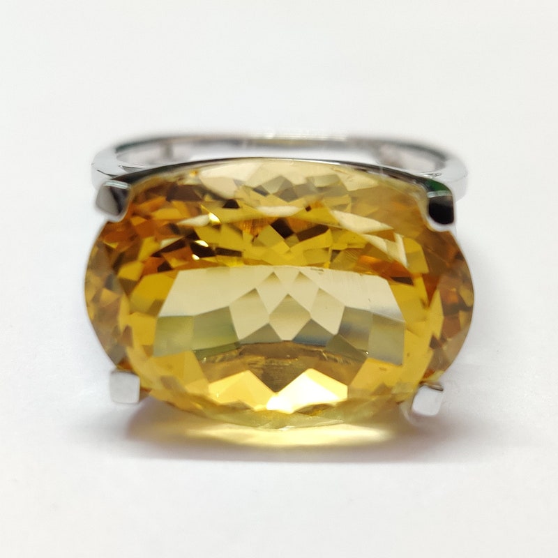 Large Citrine Ring - Etsy