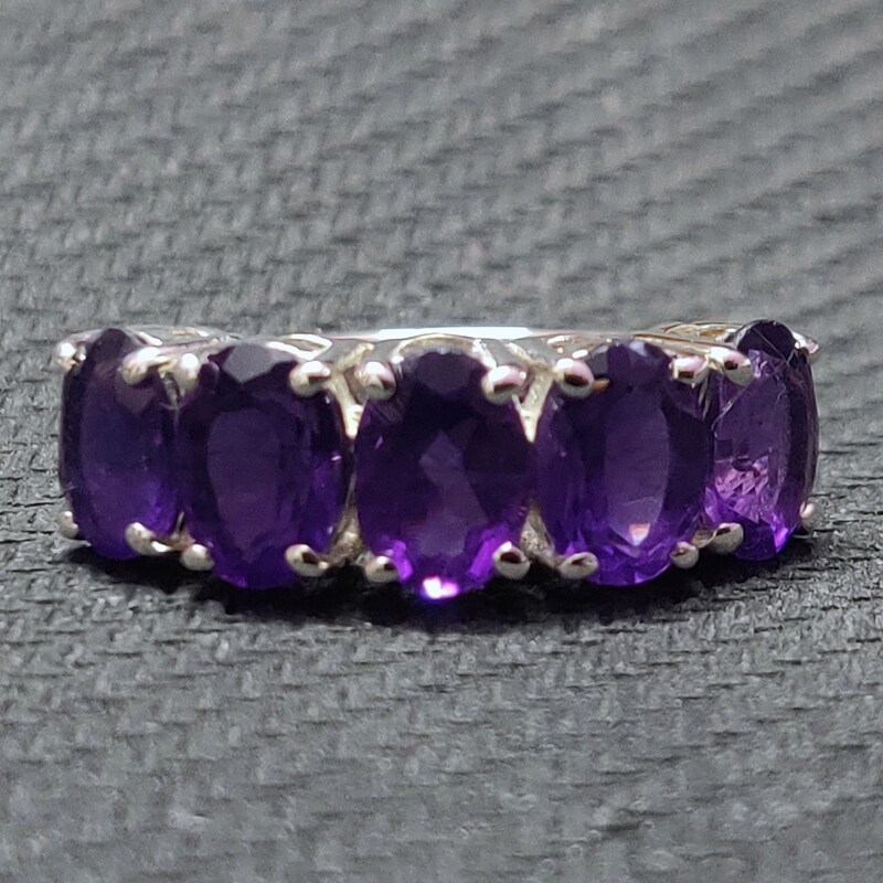 Purple Stone Ring - Etsy