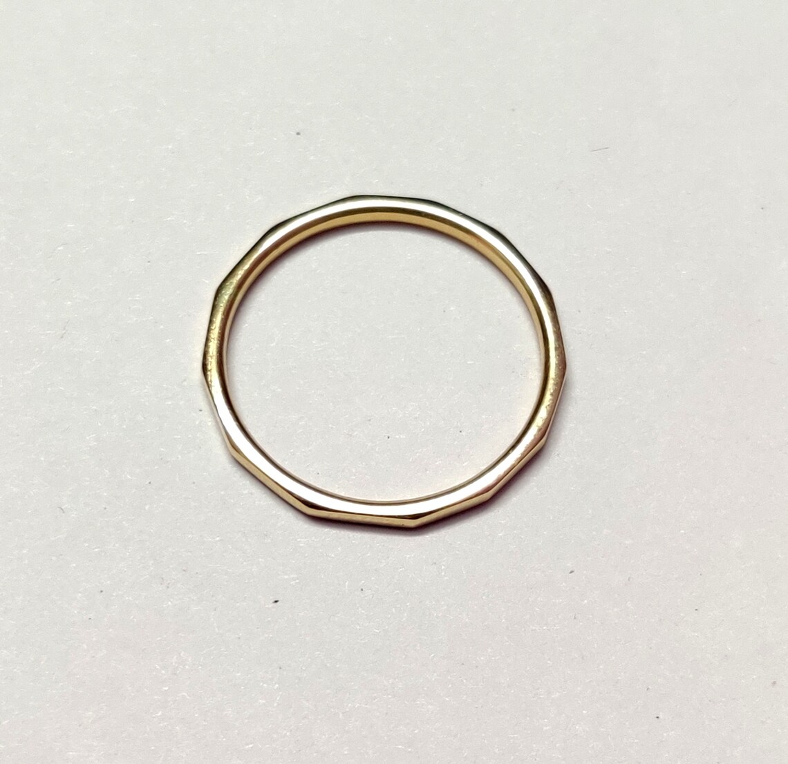Gold Polygon Stacking Ring 14K Gold Geometric Ring Gold - Etsy