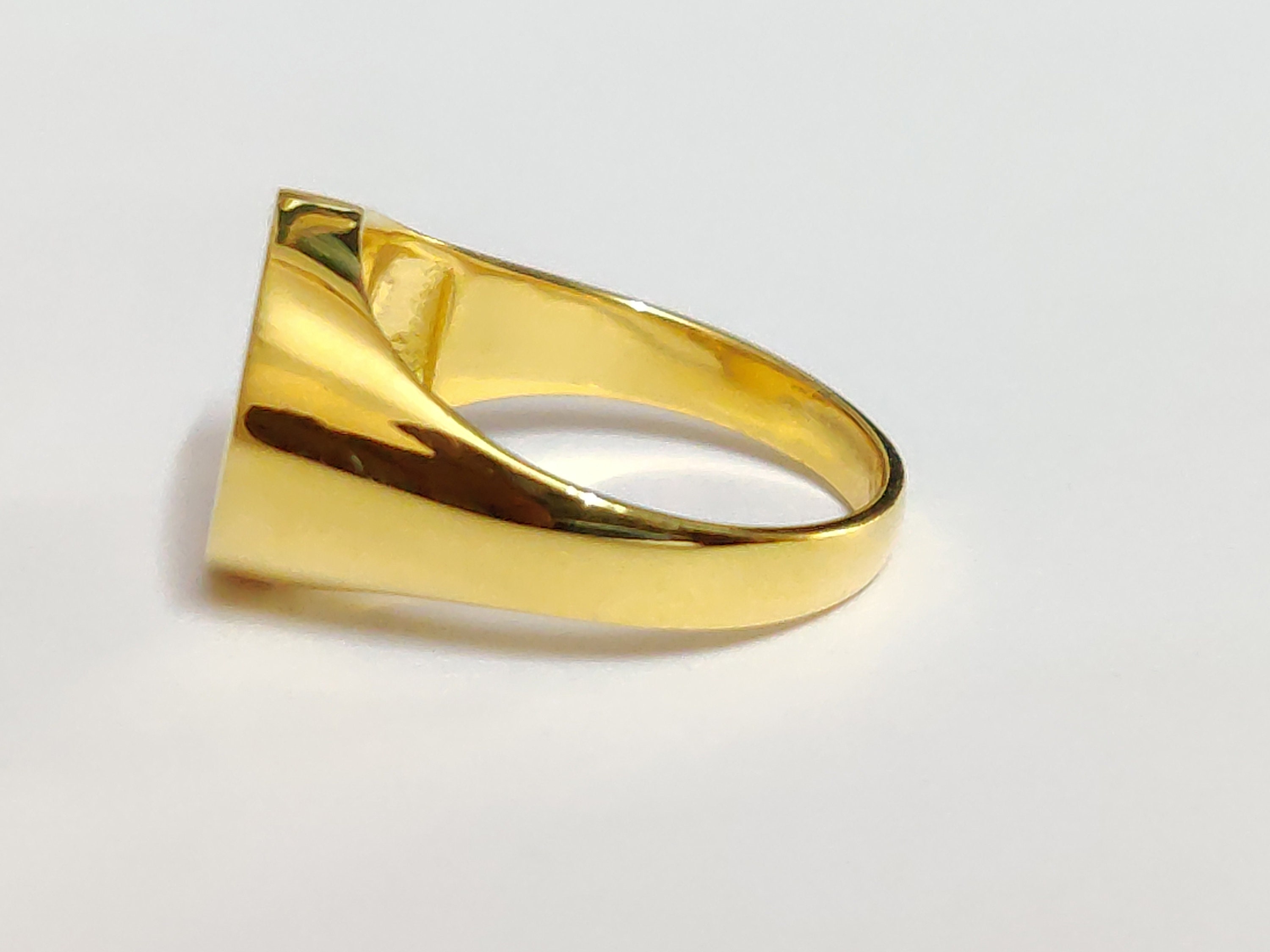 14K Gold Signet Ring 14K Solid Gold Men Signet Ring 14K Women - Etsy