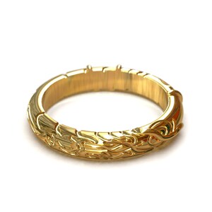 18K Gold Band Ring Gold Wedding Band Gold Engagement Band Designer Gold ...