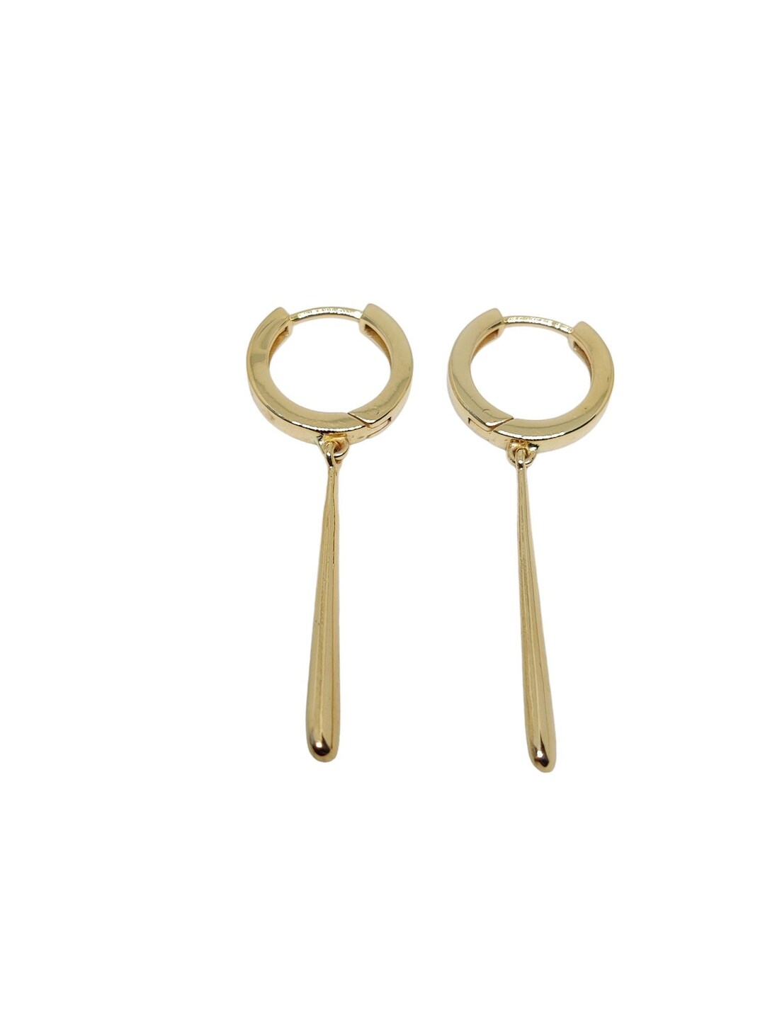 14K Gold Hoop Drop Earrings 14k Gold Drop Hoop Earrings for Her Stylish ...