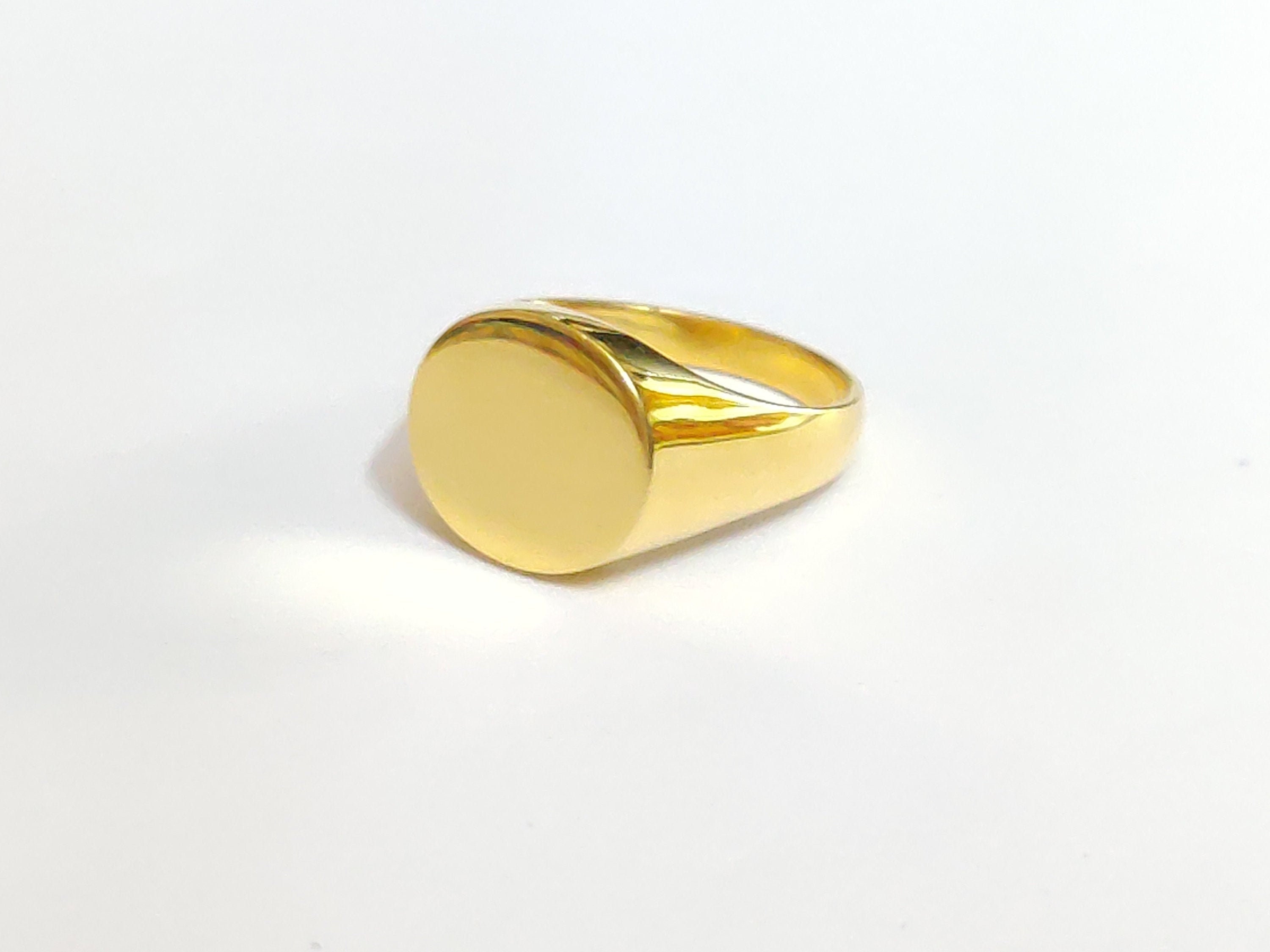 14K Gold Signet Ring 14K Solid Gold Men Signet Ring 14K Women - Etsy