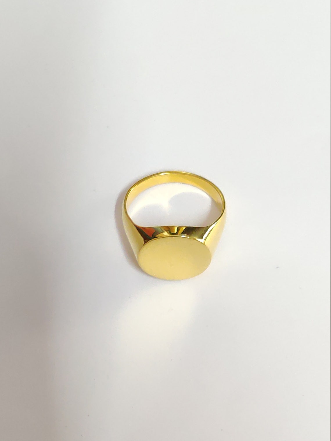 18K Gold Signet Ring Hallmarked 18K Solid Gold Signet Ring Men | Etsy