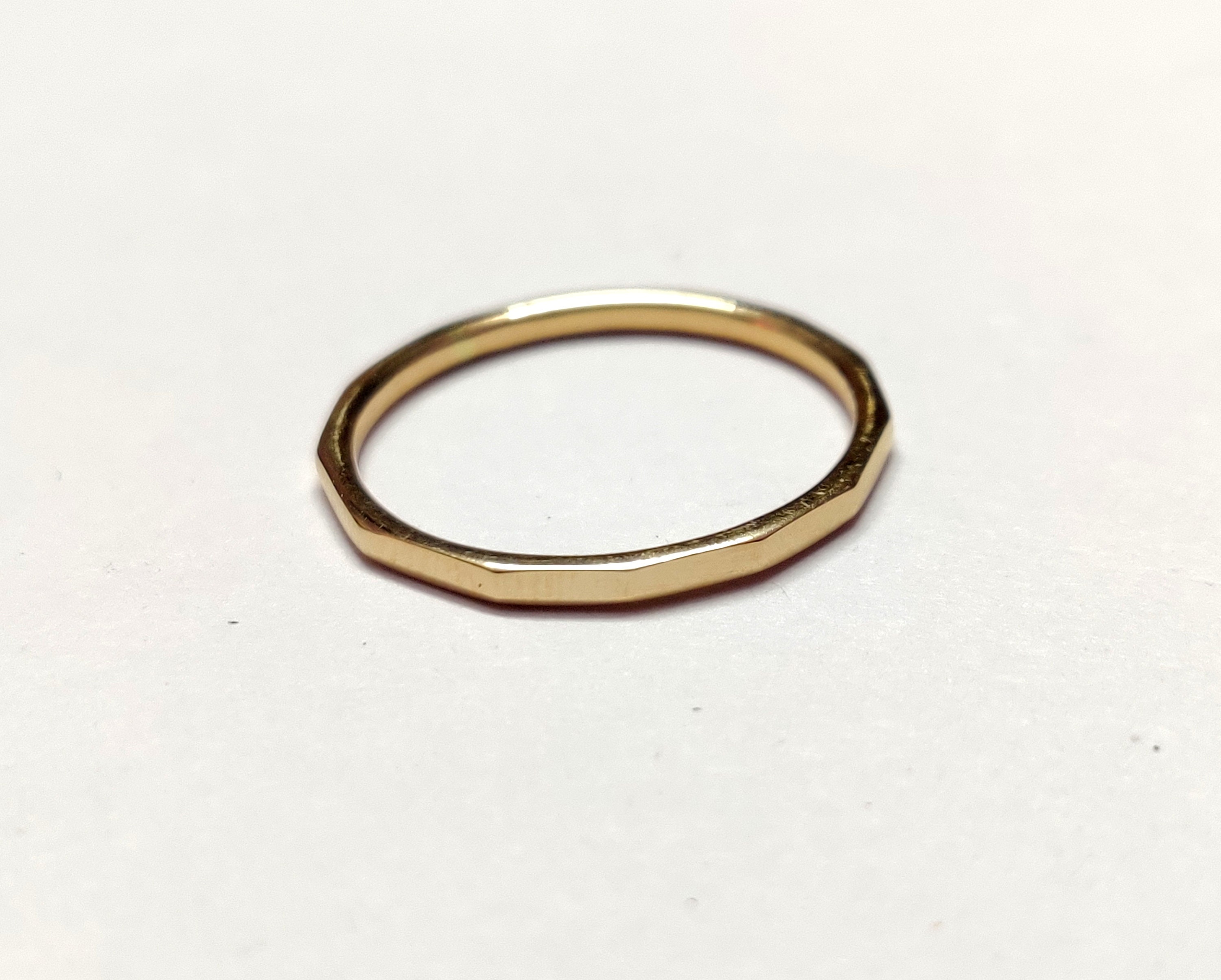 Gold Polygon Stacking Ring 14K Gold Geometric Ring Gold - Etsy