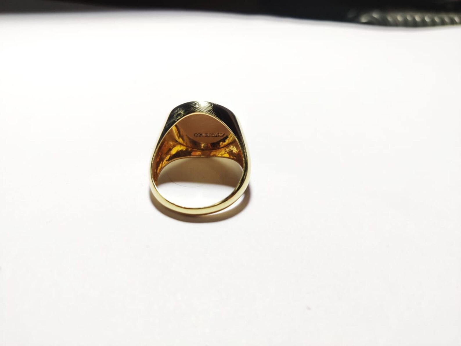 18K Solid Gold Signet Ring, 18mm Head - Etsy