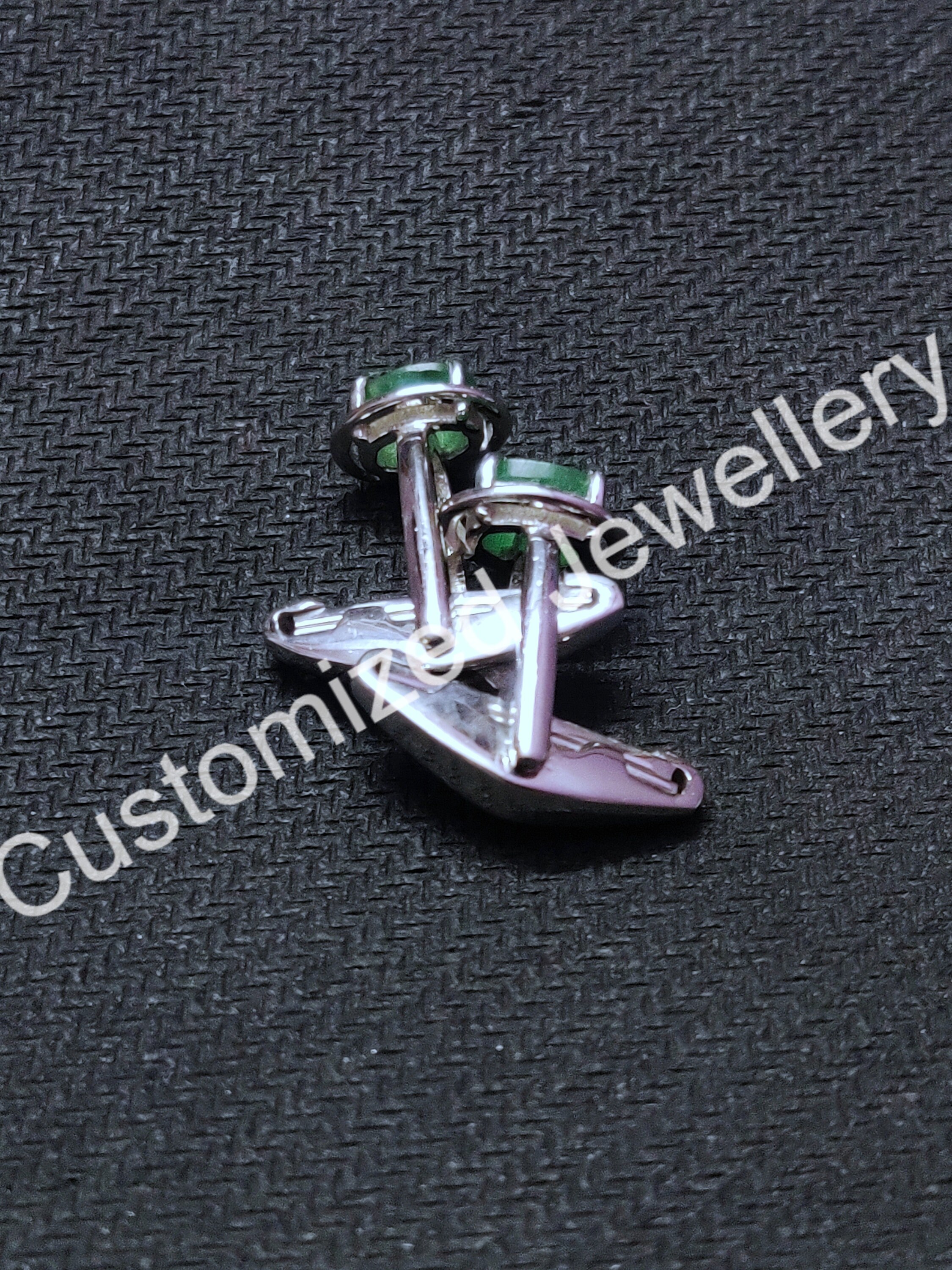 Emerald Cufflinks Sterling Silver Emerald Cufflinks Mens | Etsy