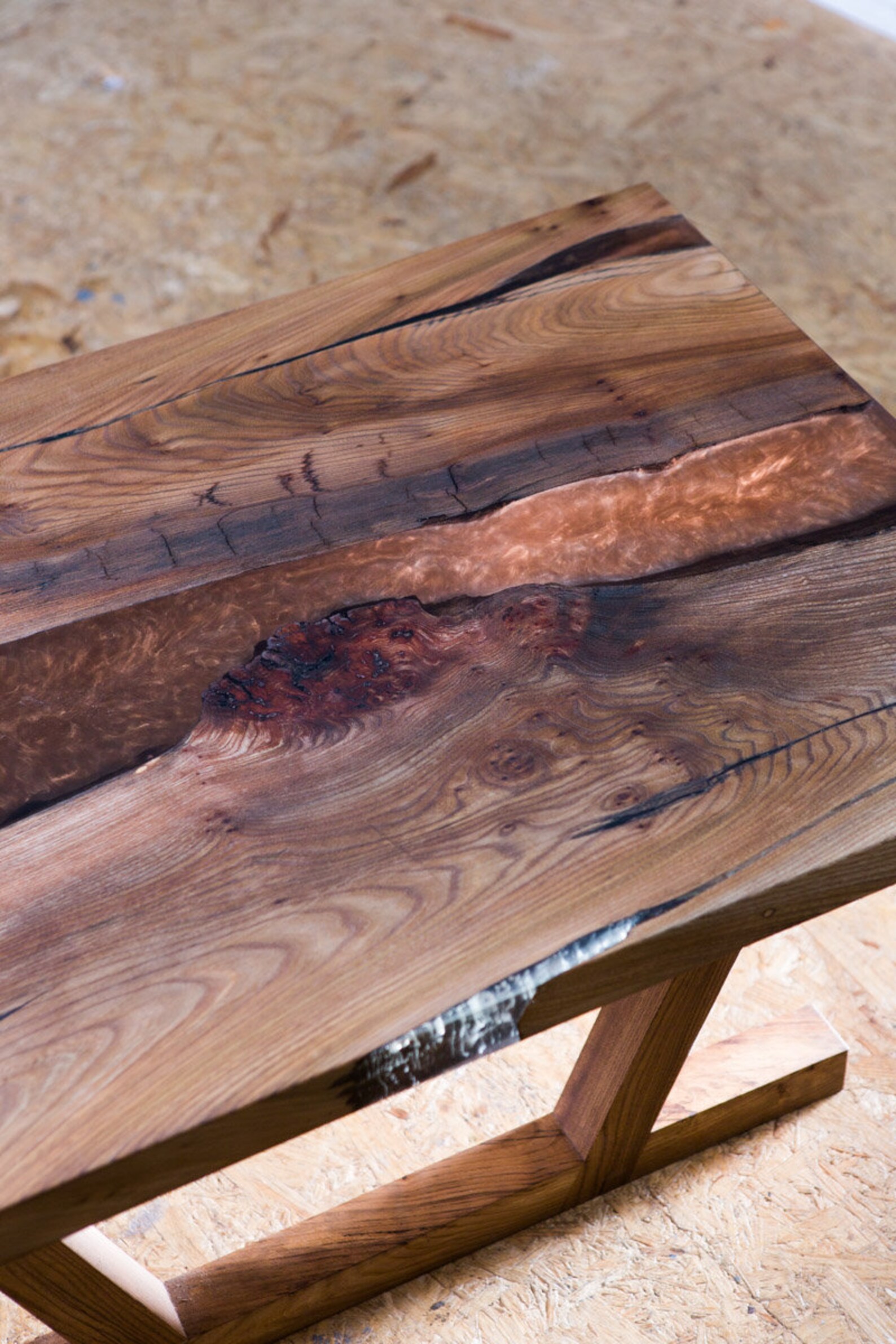 Resin River Table Live Edge River Table Solid Elm Coffee Table | Etsy