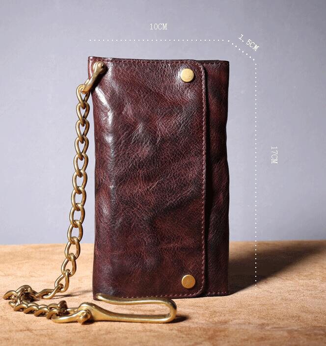 Vintage Wallet and Chainmens Leather Long Wallettrifold - Etsy Canada