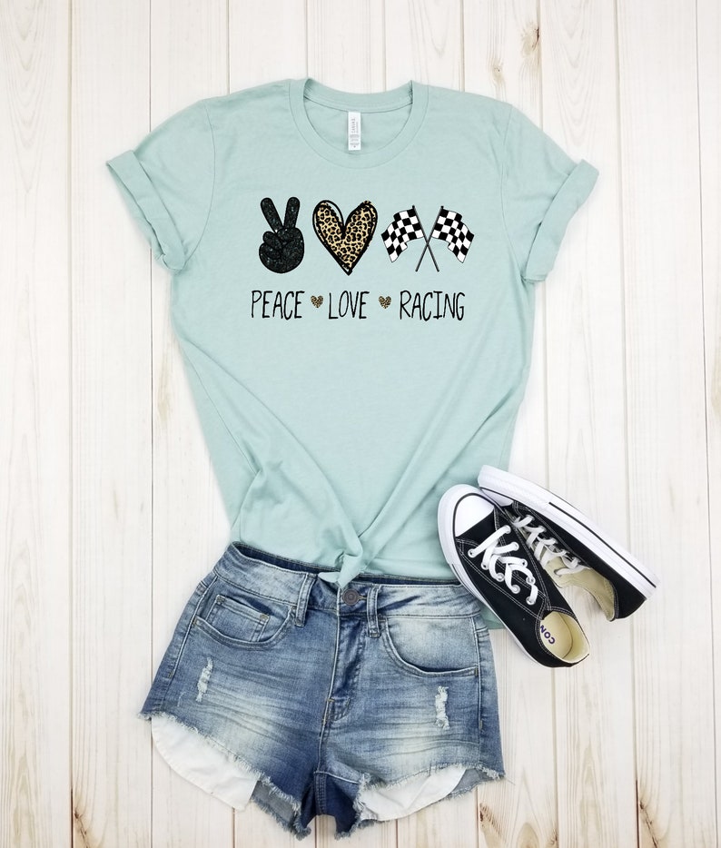 Peace Love Racing Shirt Race Track Shirt Racing Shirt - Etsy