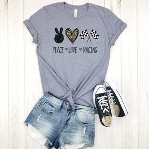 Peace Love Racing - Shirt, Race Track Shirt, Racing Shirt, Dirt Track ...