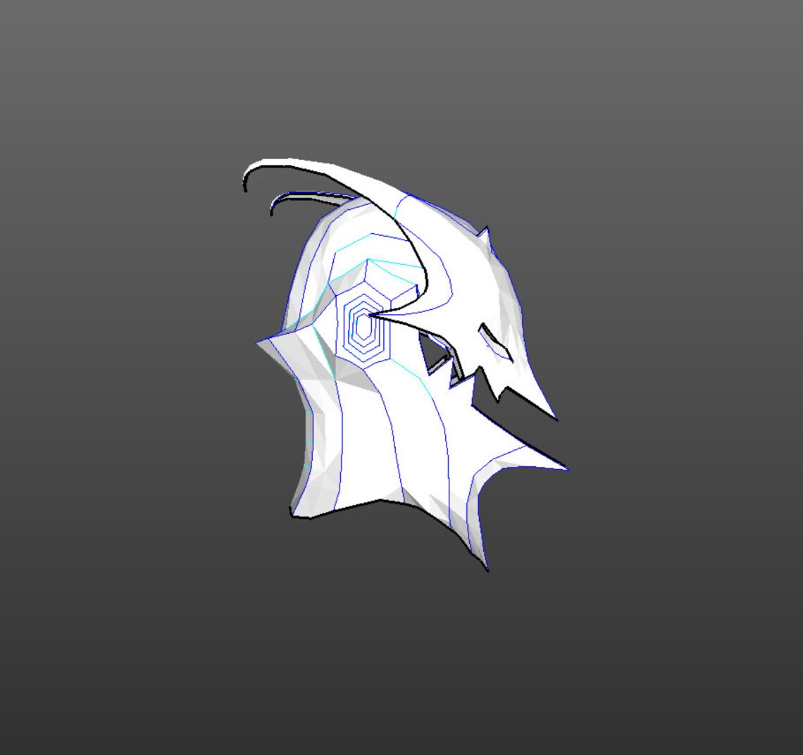 Persona 5 Goro Akechi Black Mask Pepakura | Etsy