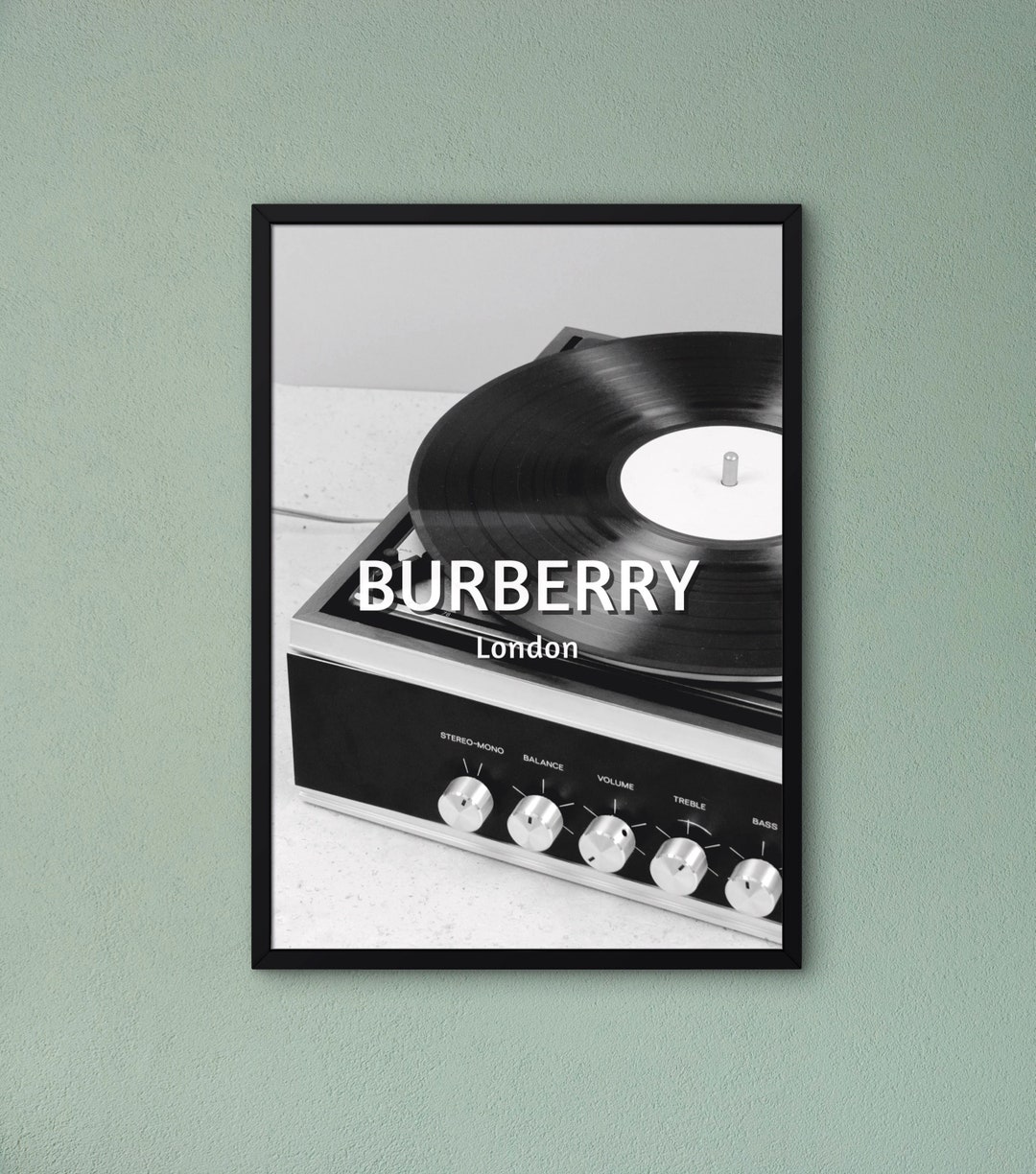 Vintage Turntable Poster, Printable Luxury Fashion Wall Art, Turntable ...