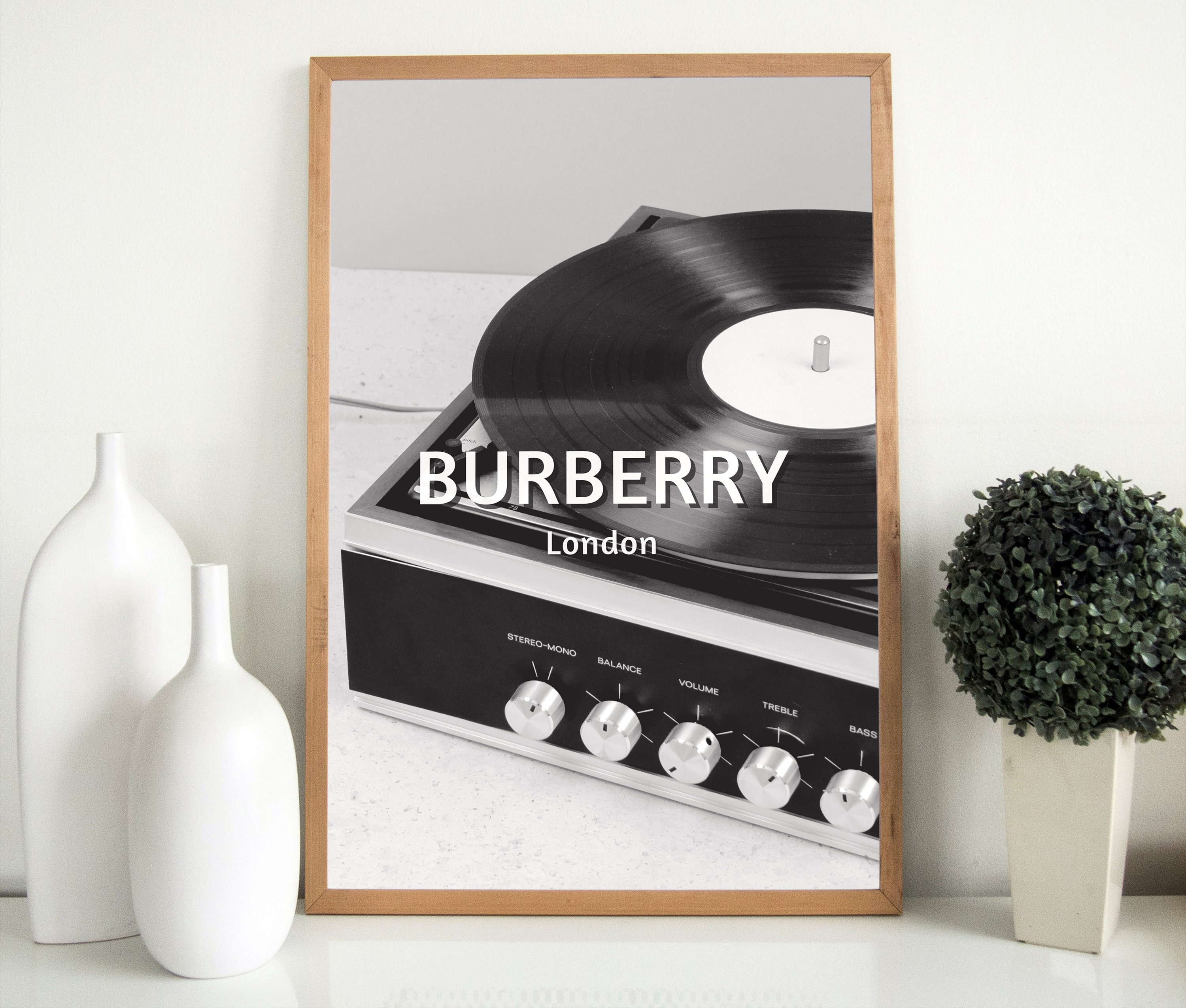 Vintage Turntable Poster, Printable Luxury Fashion Wall Art, Turntable ...