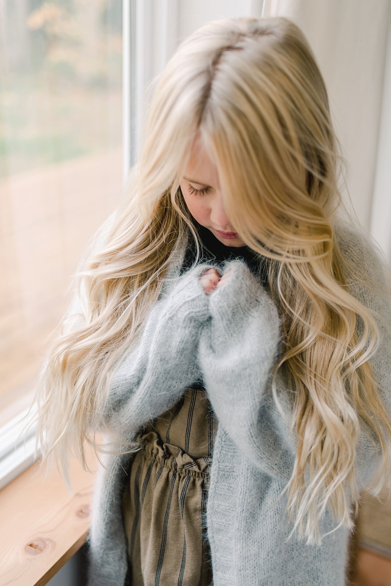 Kids Silky Soft Angora Cardigan Sweater Easter Angora Cardigan Angora ...