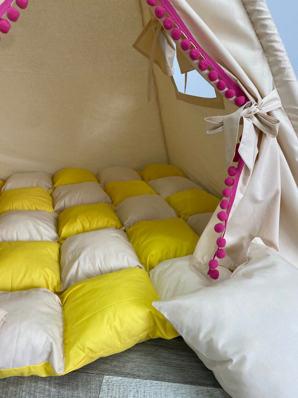 Pikachu Teepee for Kids With Hand Drawing Tipi Tent Cotton - Etsy