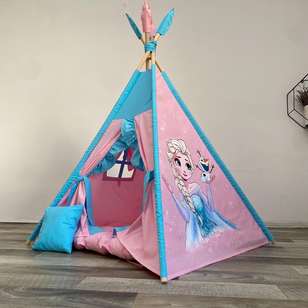 Teepee With Frozen, Tipi Tent Set With Elsa, Tipi Fille Enfant, Pink ...