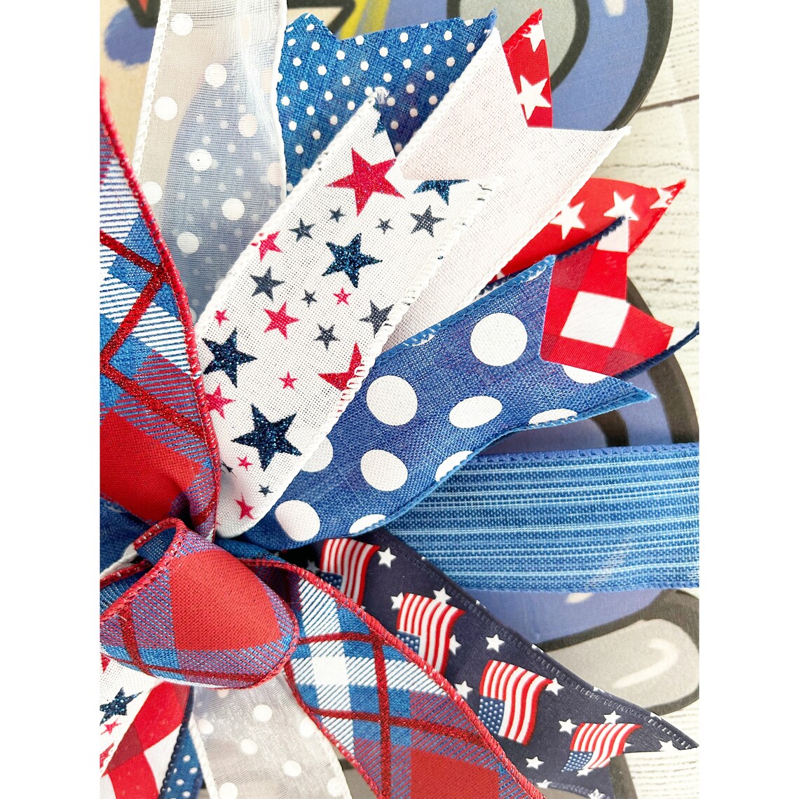 Fourth of July Everyday Welcome Wreath, Veterans Retirement Gift, Thin ...