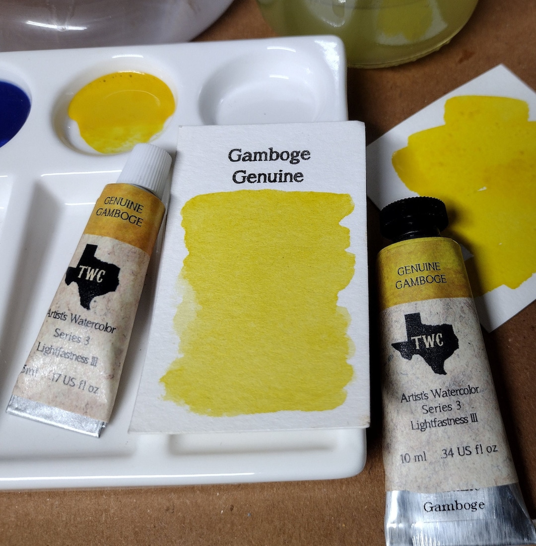 Gamboge Genuine Watercolor in Tube - Etsy