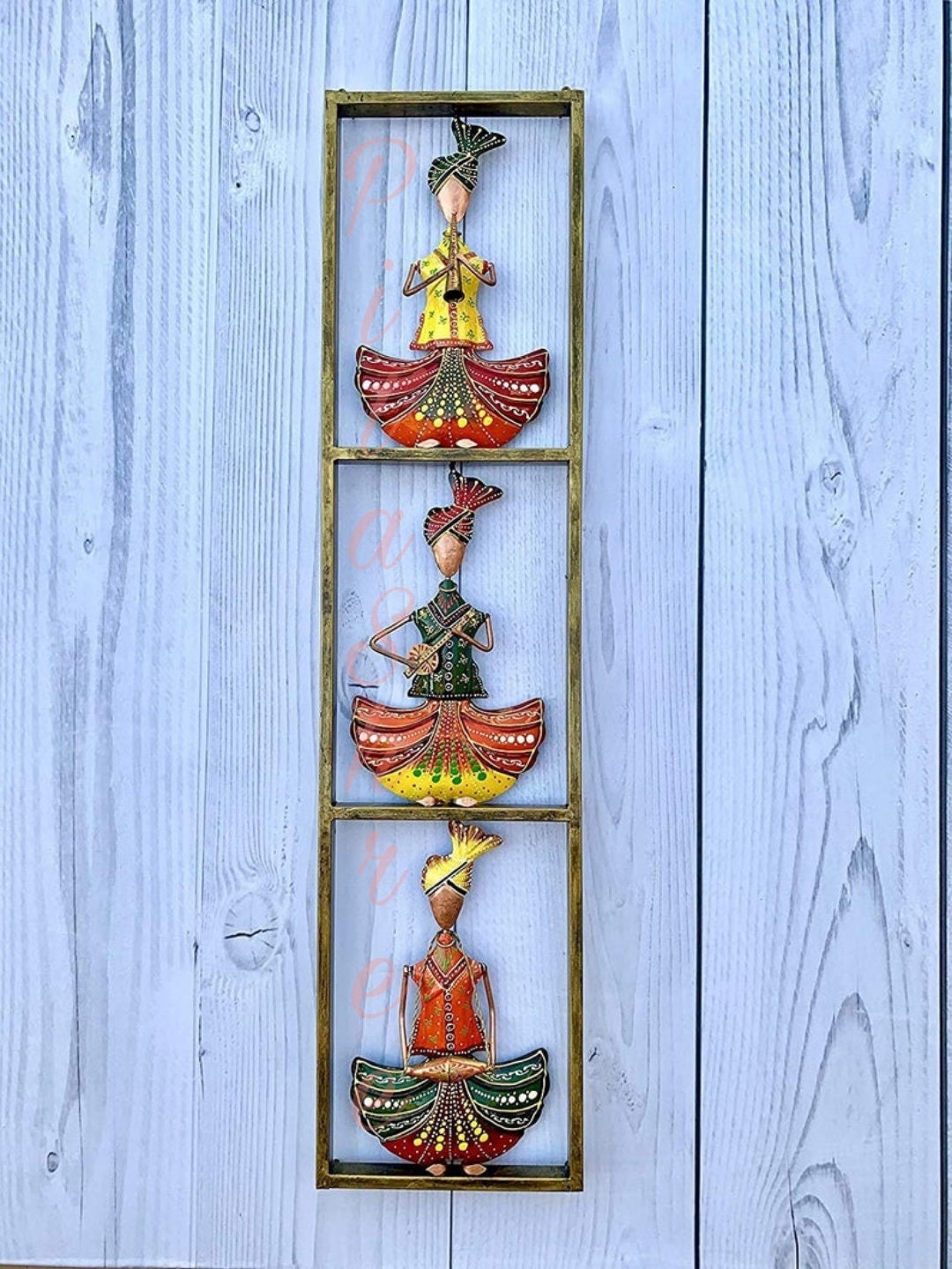 Wall Frame Wrought Iron Showpiece Indian Standing Decorative ...
