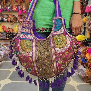 Embroidered Sequin Boho Bag: Vintage Hippie Festival Clothing - Etsy