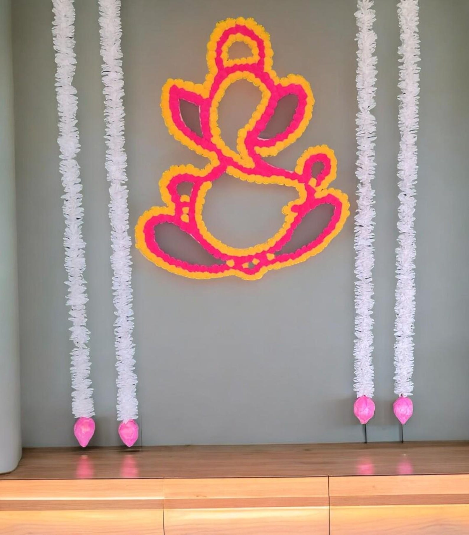 3ft Gajra Jasmine Garland With Lotus Buds: Indian Wedding Decor - Etsy